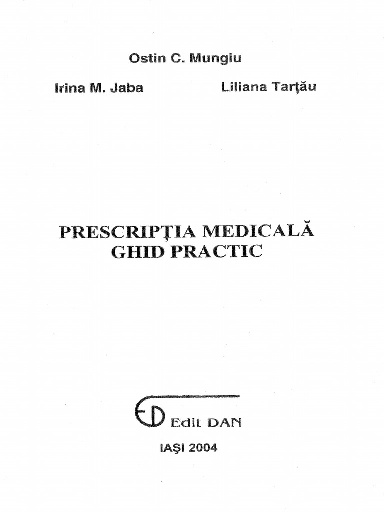 Prescriptia Medicala Ghid Practic EDIT DAN 2004 1 1 PDF | PDF