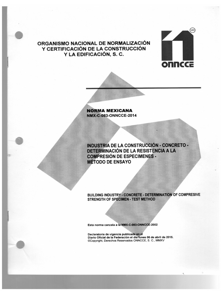 NMX C 083 Onncce 2014 | PDF