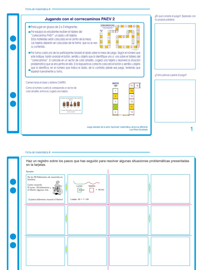 8 - JUGANDO CON EL CORRECAMINOS PAEV 2-Ficha 8 PDF | PDF | Ocio