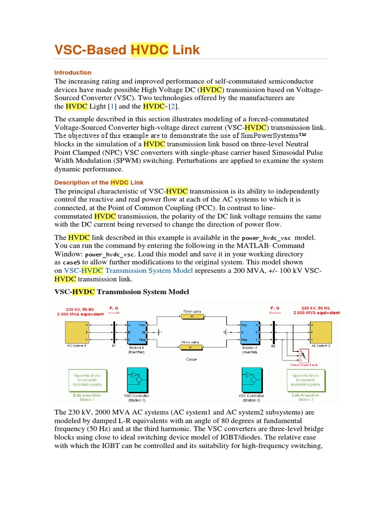 VSC-Based HVDC Link: to allow further modifications to the original ...
