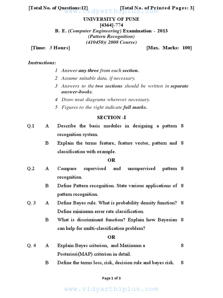 Pattern Recognition | PDF | Pattern Recognition | Statistical Classification