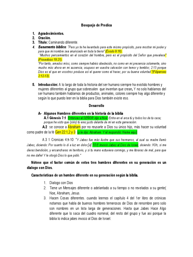 Bosquejo de Predica | Oración | Jesús