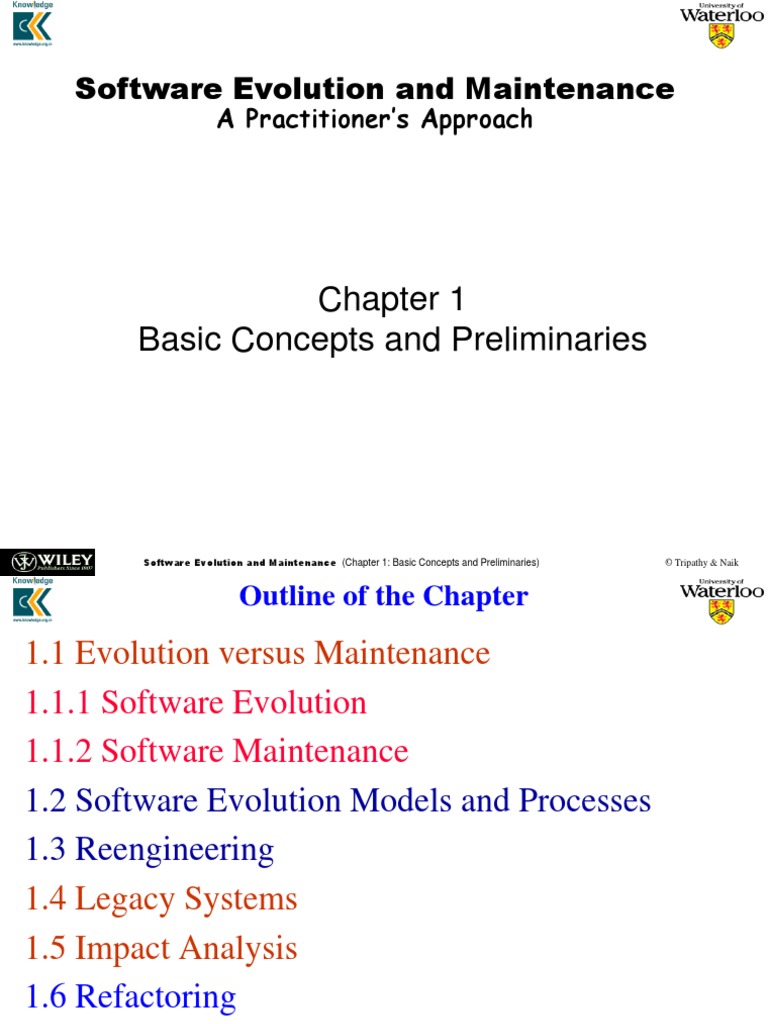 Basic Concepts and Preliminaries: Software Evolution and Maintenance | Download Free PDF ...