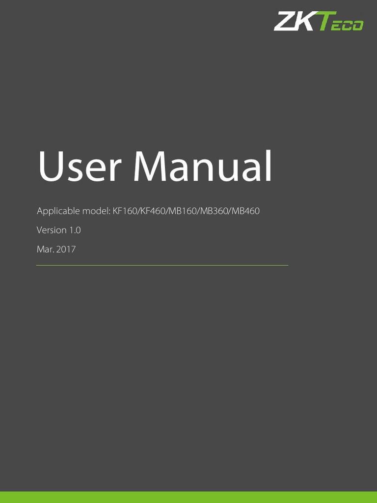 User Manual (KF160、460-MB160、360、460) | PDF