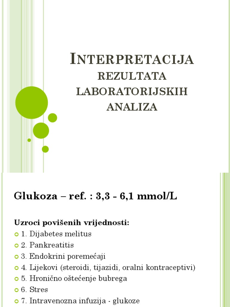 Interpretacija Rezultata Laboratorijskih Analiza | PDF