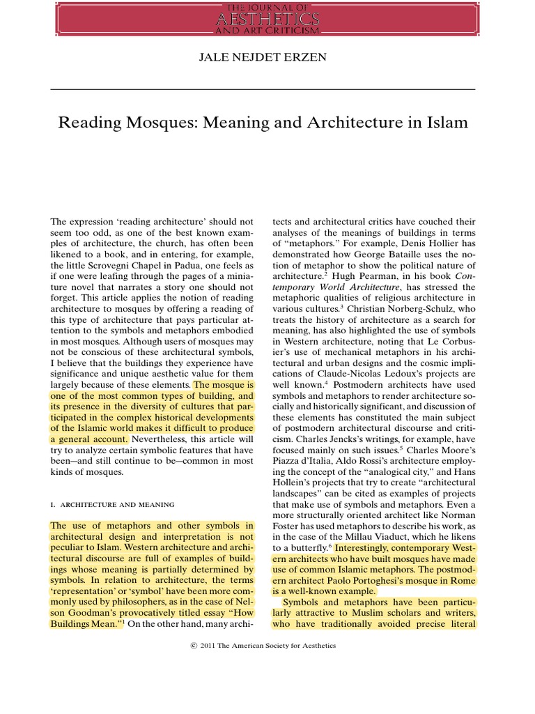 Reading Mosques Meaning and Architecture in Islam | PDF | Mosque | Heaven