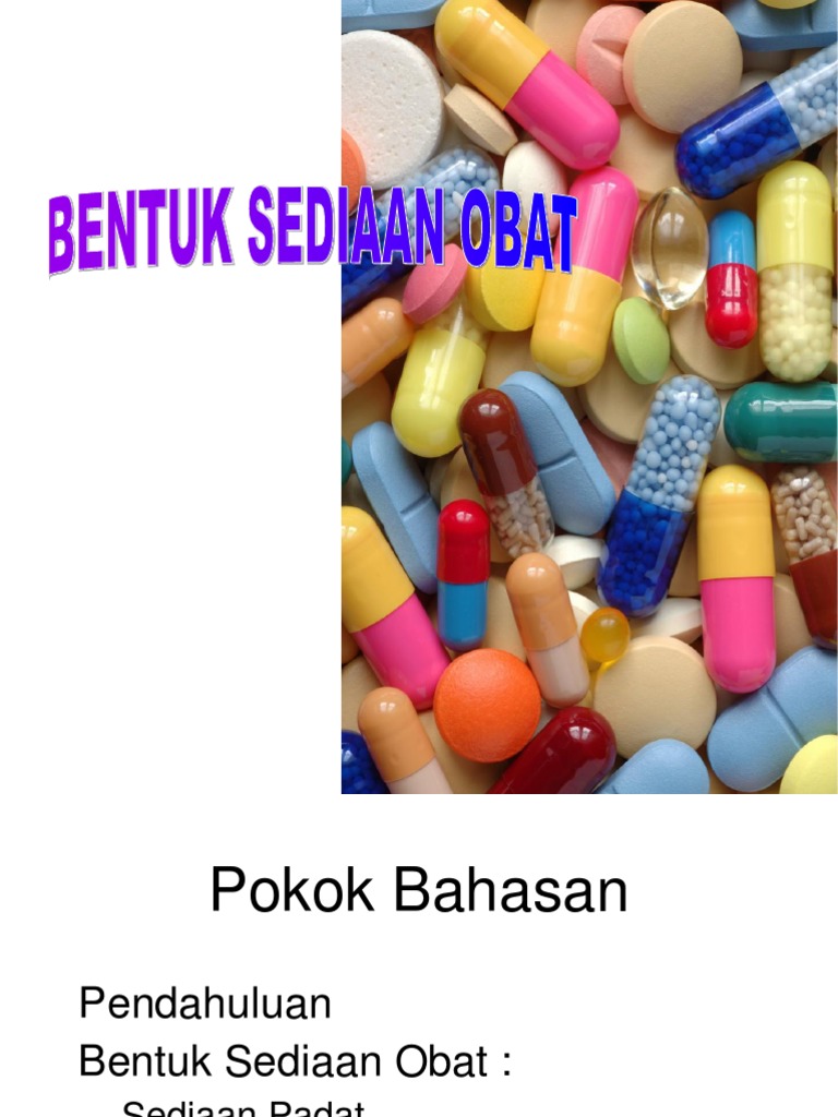 Bentuk Sediaan Obat | PDF