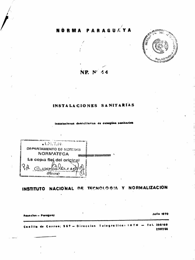 Np44 Instalaciones Domiciliarias Instalacion Sanitaria | PDF ...