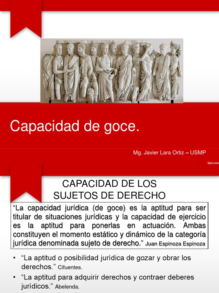 Capacidad de goce.: Mg. Javier Lara Ortiz – Usmp | Ley procesal ...