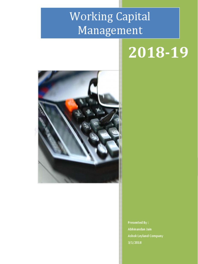 WORKING CAPITAL MANAGEMENT PROJECT HLF | PDF | Working Capital | Inventory