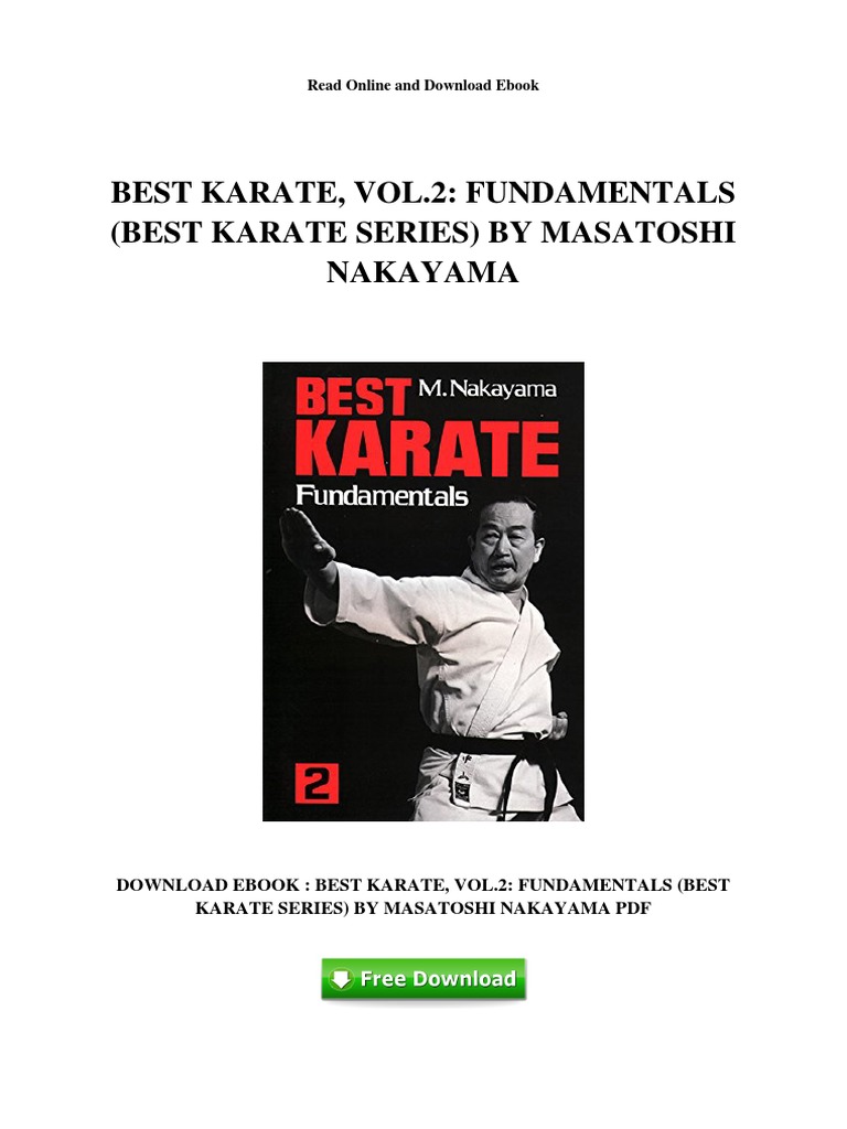 Best Karate Vol2 Fundamentals Best Karate Series by Masatoshi Nakayama ...