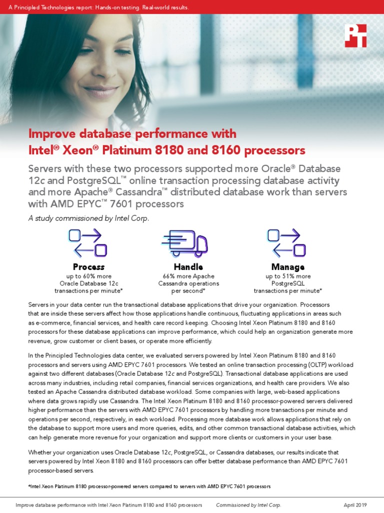 Improve Database Performance With Intel Xeon Platinum 8180 and 8160 ...