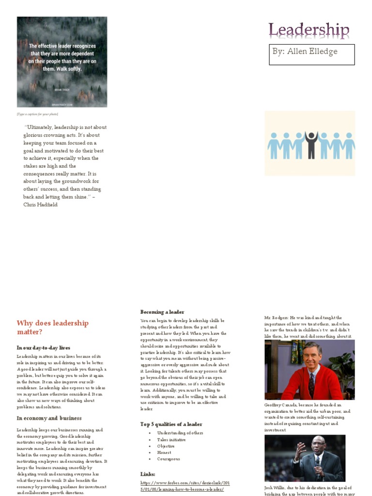 Leadership Brochure | PDF | Leadership | Behavioural Sciences