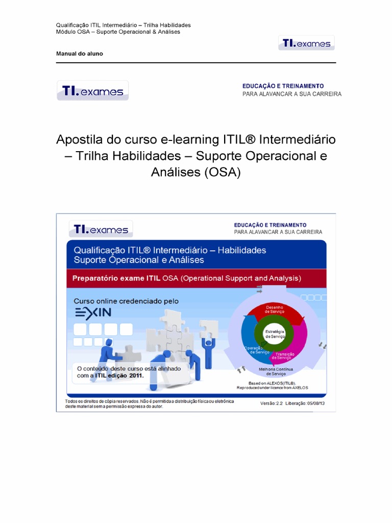Apostila ITIL OSA PDF | PDF