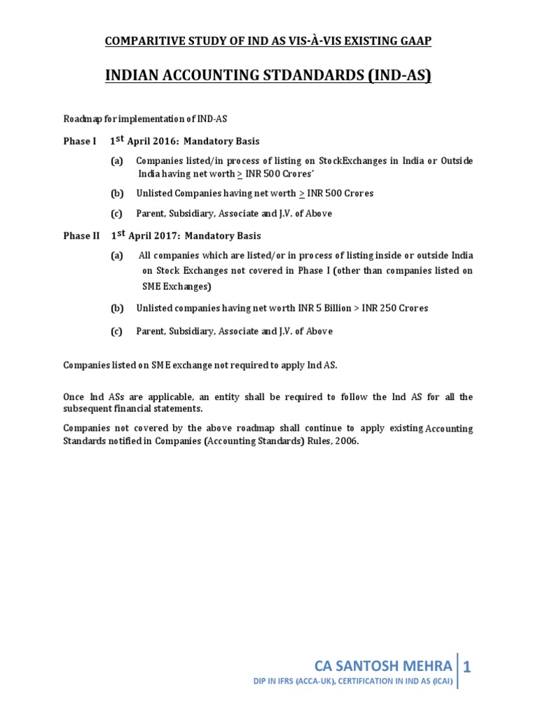 IND As Vs As Comparison | PDF | Deferred Tax | Fair Value