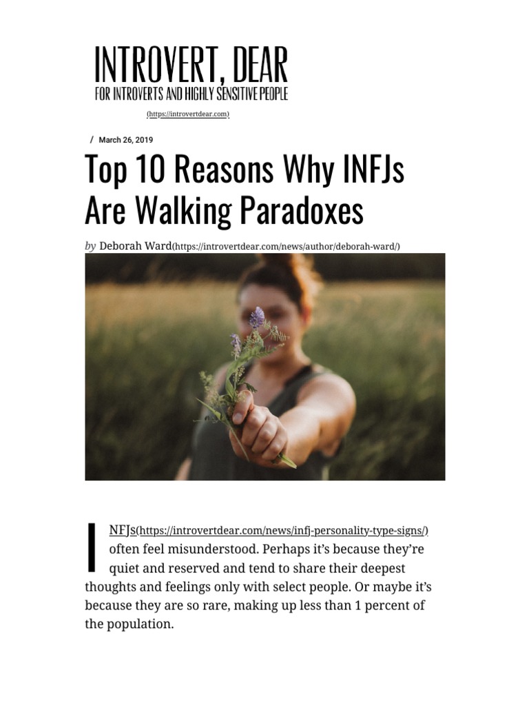 Top 10 Reasons Why INFJs Are Walking Paradoxes | PDF | Intuition | Extraversion And Introversion