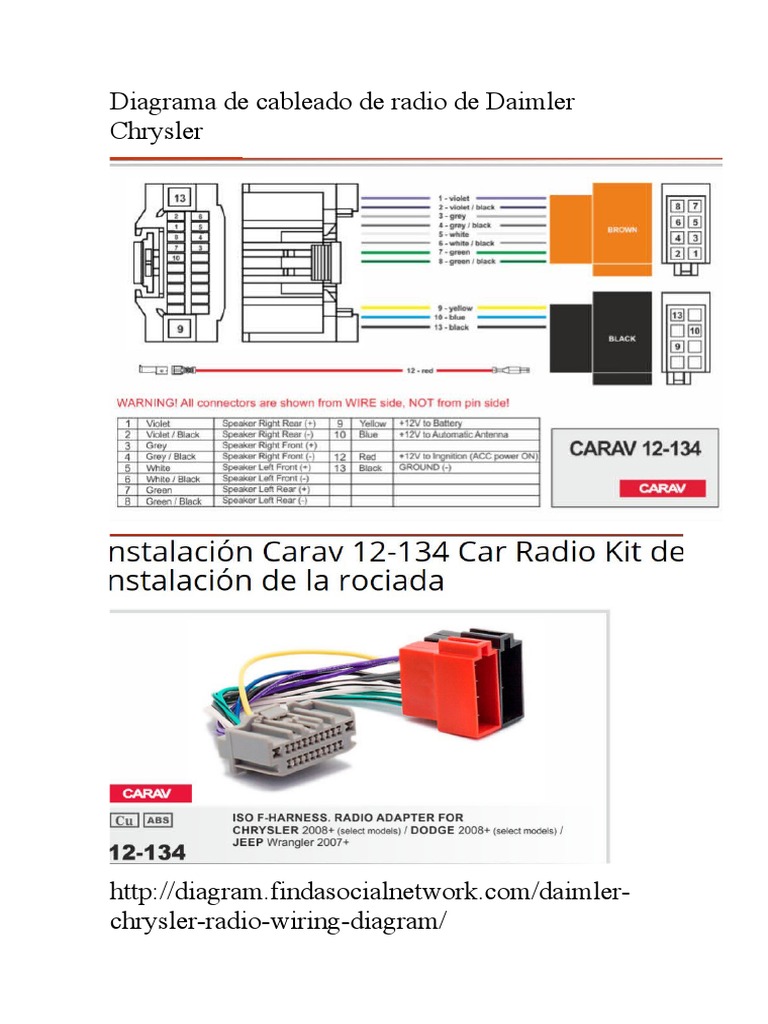 Diagrama de Cableado de Radio de Daimler Chrysler PDF | PDF | Verde ...