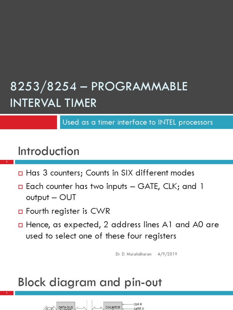 8253/8254 Programmable Timer Overview | PDF | Manufactured Goods ...
