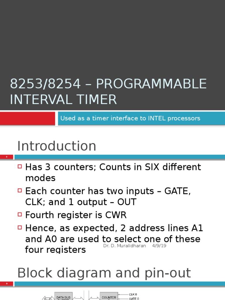8254 - Programmable Interval Timer | PDF | Areas Of Computer Science | Computer Engineering