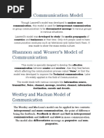 Westley and Maclean Communication Model | PDF | Communication ...