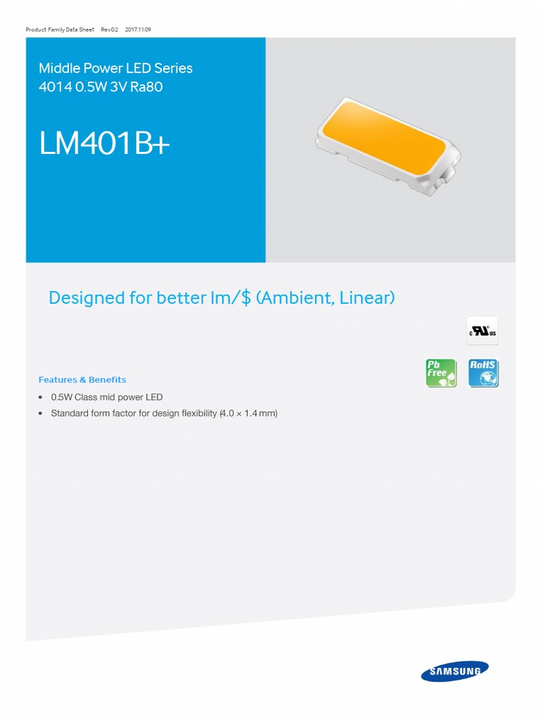 4014 LED Datasheet Overview | PDF