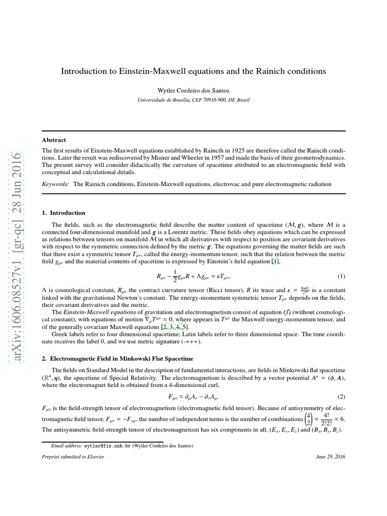 Tensor de Maxwell | PDF | Field (Physics) | Linear Algebra
