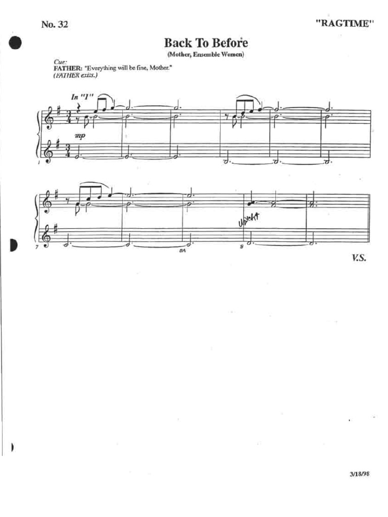 Back To Before Ragtime | PDF