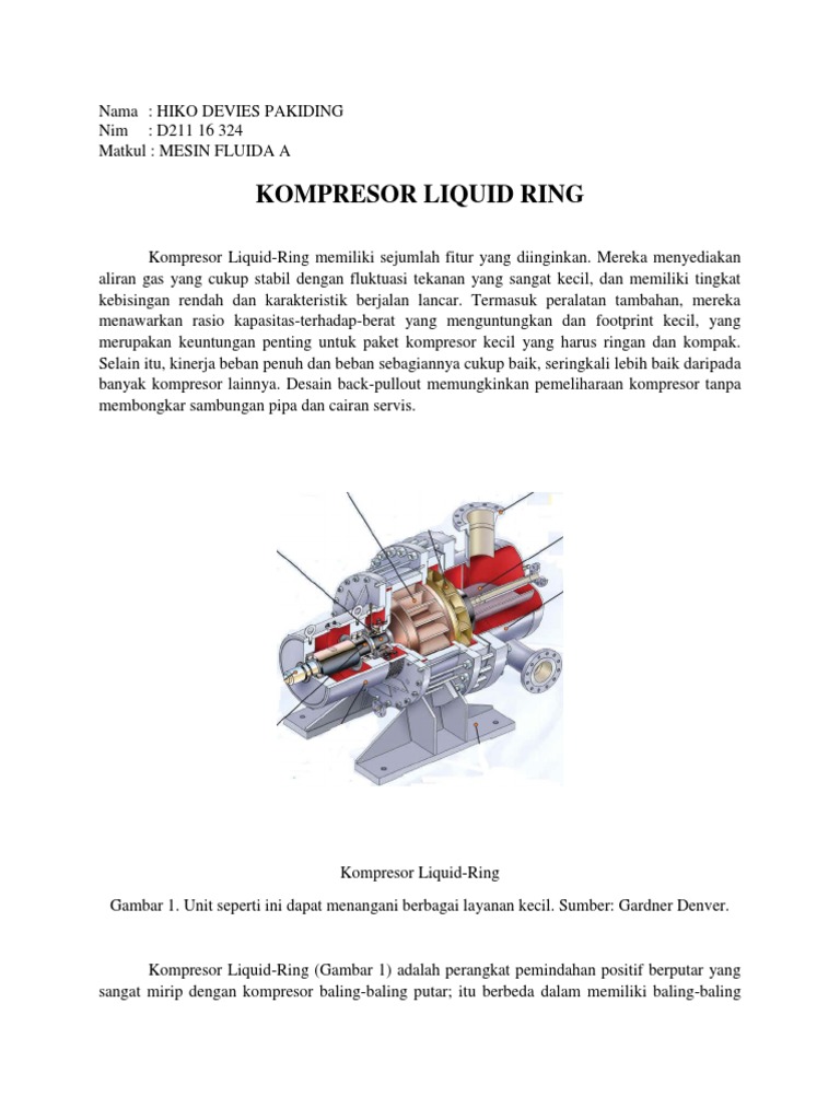 Kompresor Liquid-Ring: Desain dan Operasi | PDF