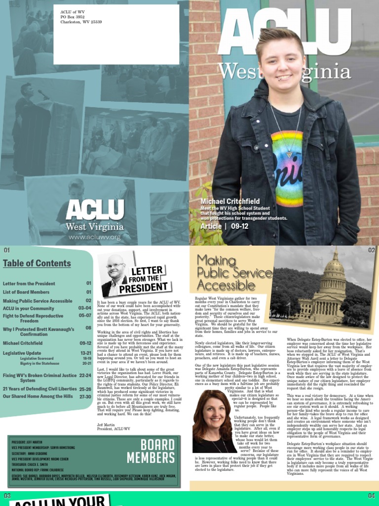 2019 ACLU-WV Magazine | PDF