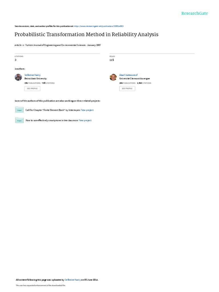 Evaluating the Probability Density Function of Stochastic Mechanical ...