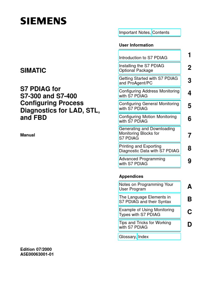 s7 Pdiag For s7-300 and s7-400 Diagnostics For Lad, STL, and FBD ...