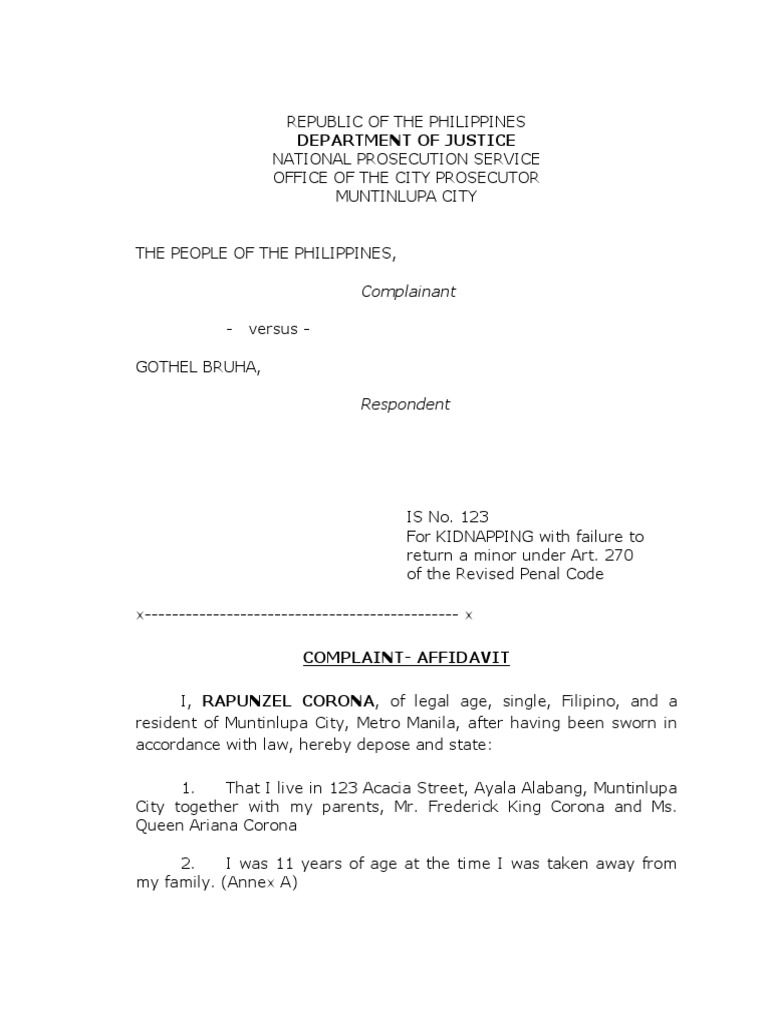 Complaint Affidavit | PDF | Affidavit | Virtue