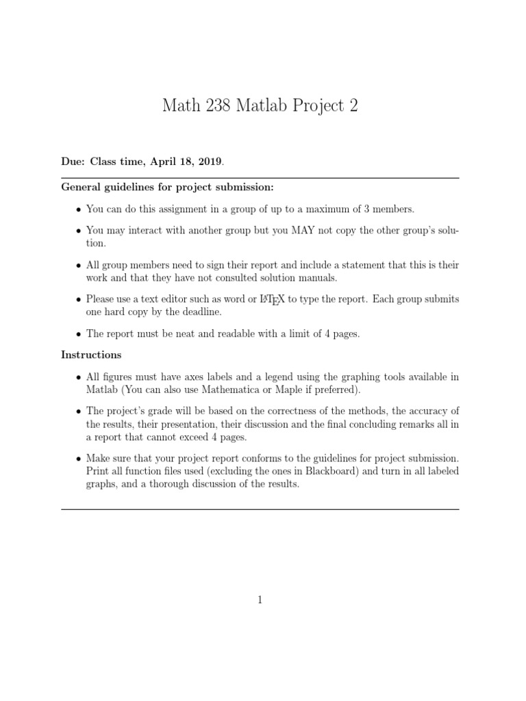 Math 238 Project2 Updated | PDF | Physical Quantities | Physics