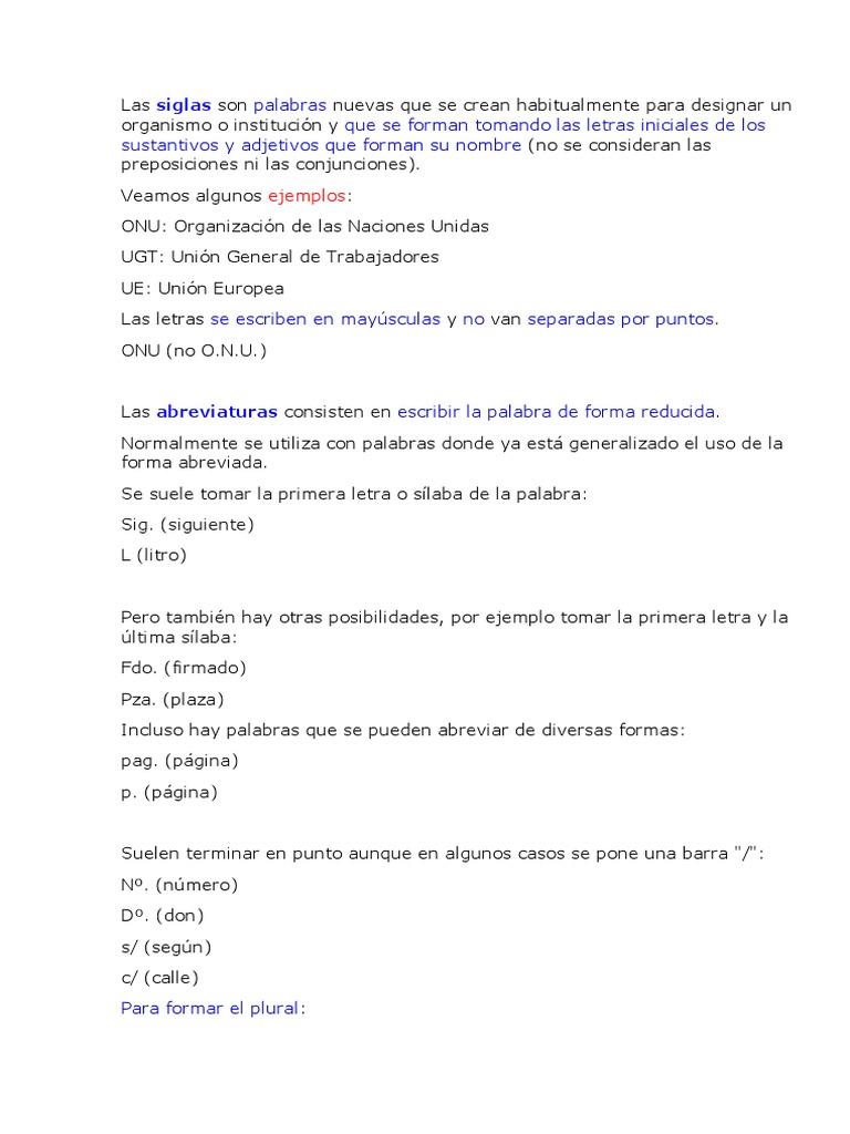 Sigla | PDF | Acrónimo | Lingüística