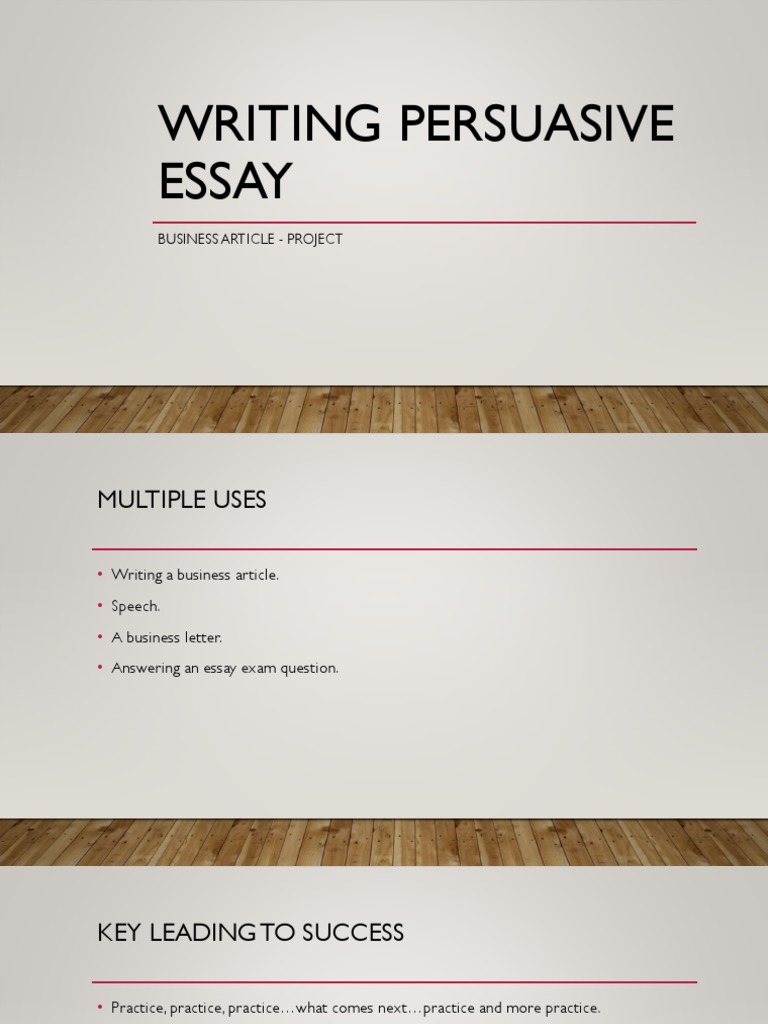 Persuasive Writing for Business | PDF | Essays | Critical Thinking