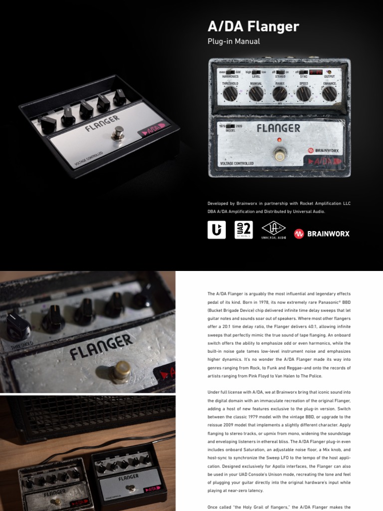 ADA Flanger Manual | PDF | Sound Recording | Sound