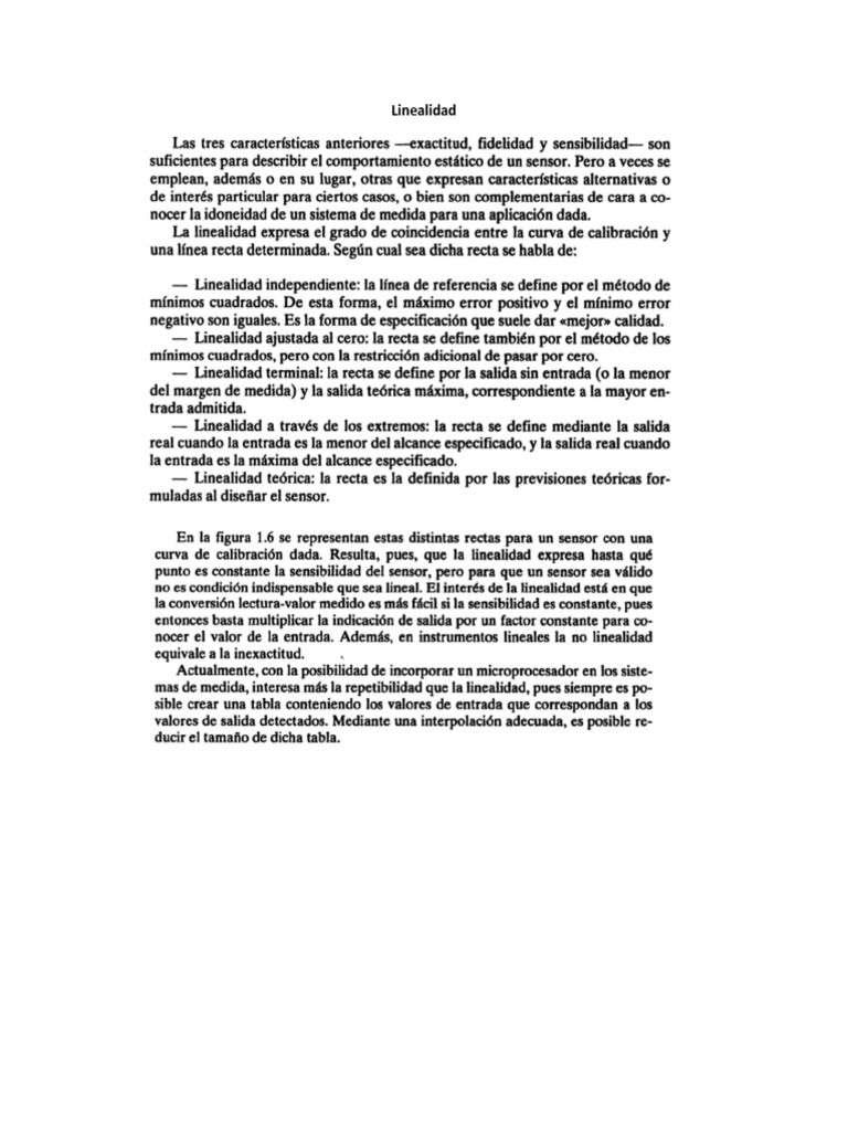 Línealidad | PDF | Sensor | Óptica