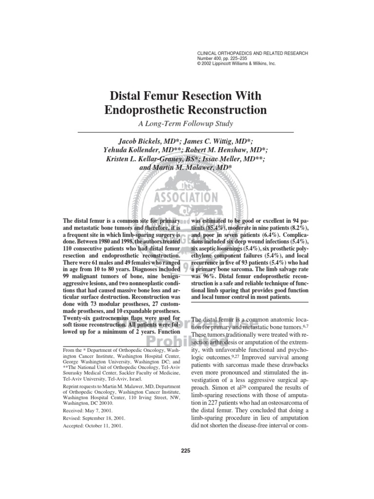 DF W Recon | PDF | Prosthesis | Surgery