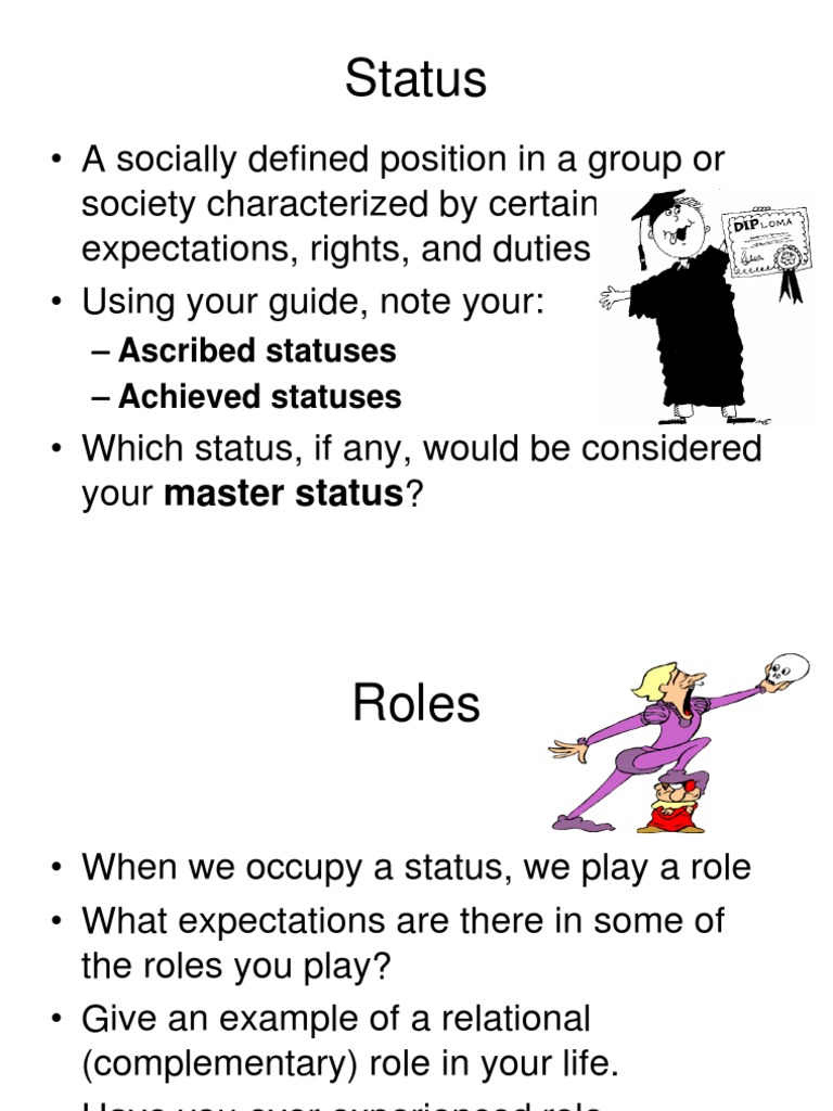 Status and Roles | PDF