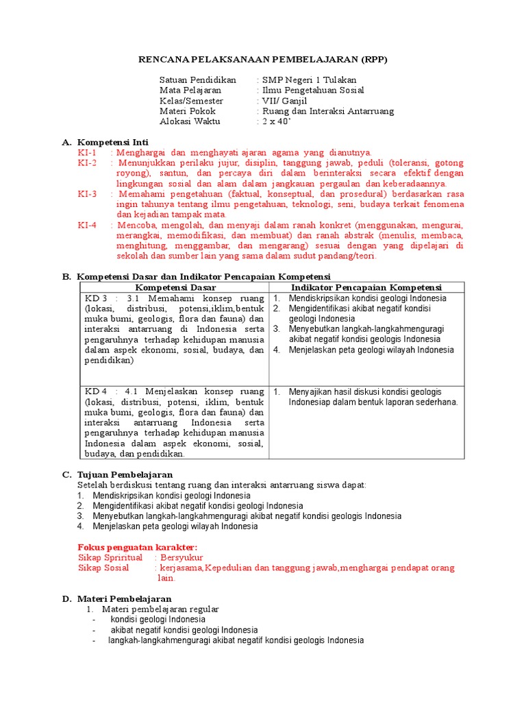 CONTOH RPP Terbaru | PDF