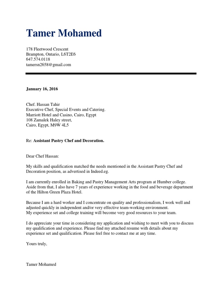 Tamer-Cover Letter | PDF