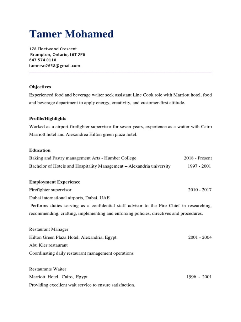 Tamer Resume | PDF | Career & Growth | Business