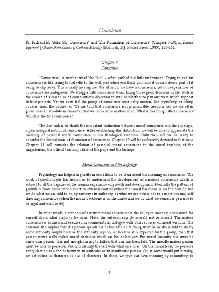 Gula Conscience | PDF | Conscience | Morality
