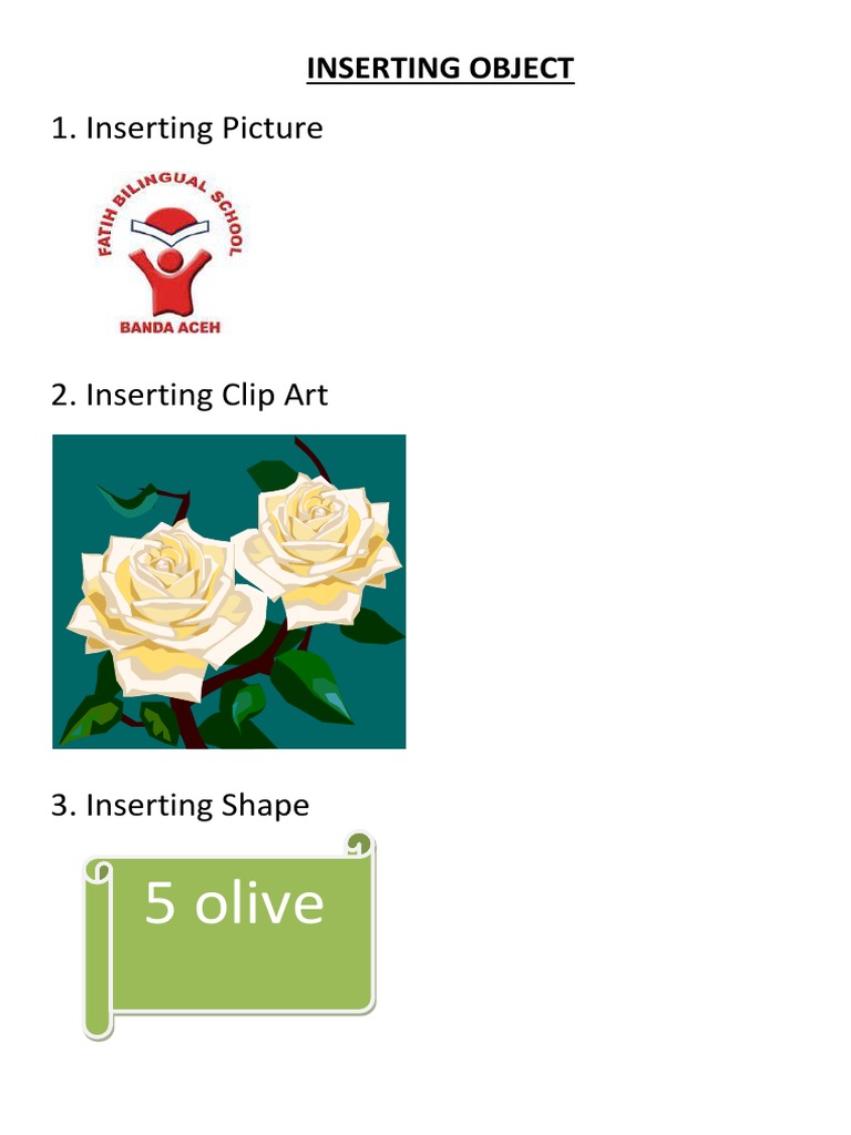 Inserting Object Pdf