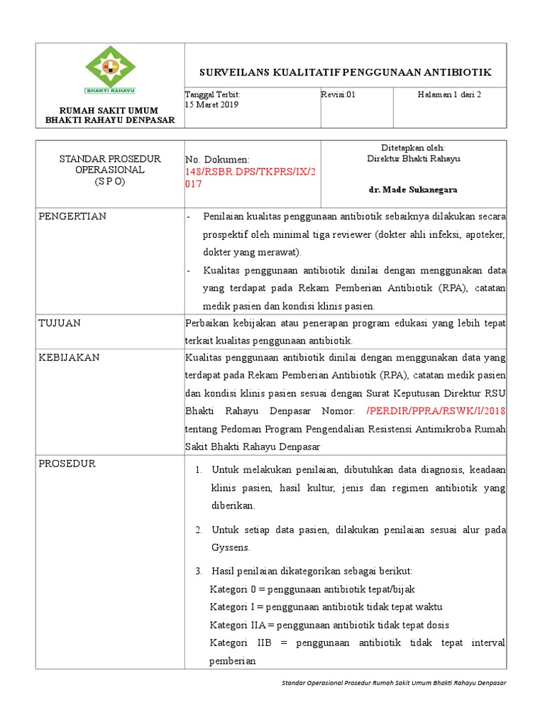 SPO Surveilans Kualitatif PPRA | PDF