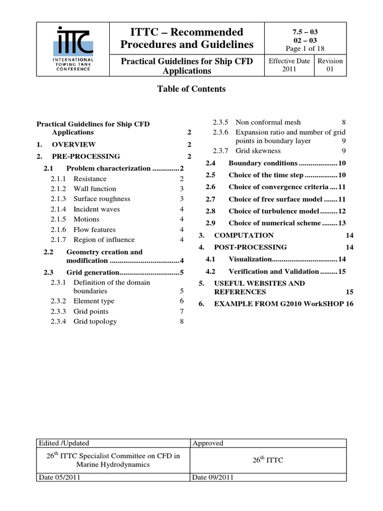 Practical Guidelines For Ship CFD Applications-ITTC PDF | PDF | Computational Fluid Dynamics ...