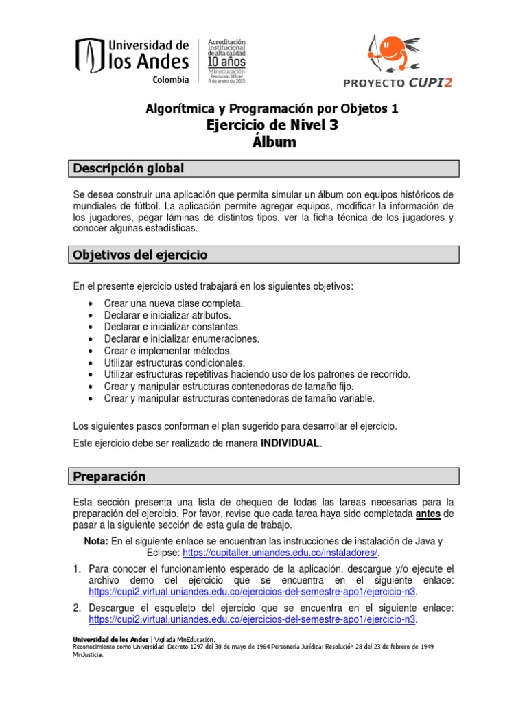 GuiaDeTrabajo n3 PDF | PDF | Eclipse (software) | Java (lenguaje de programación)