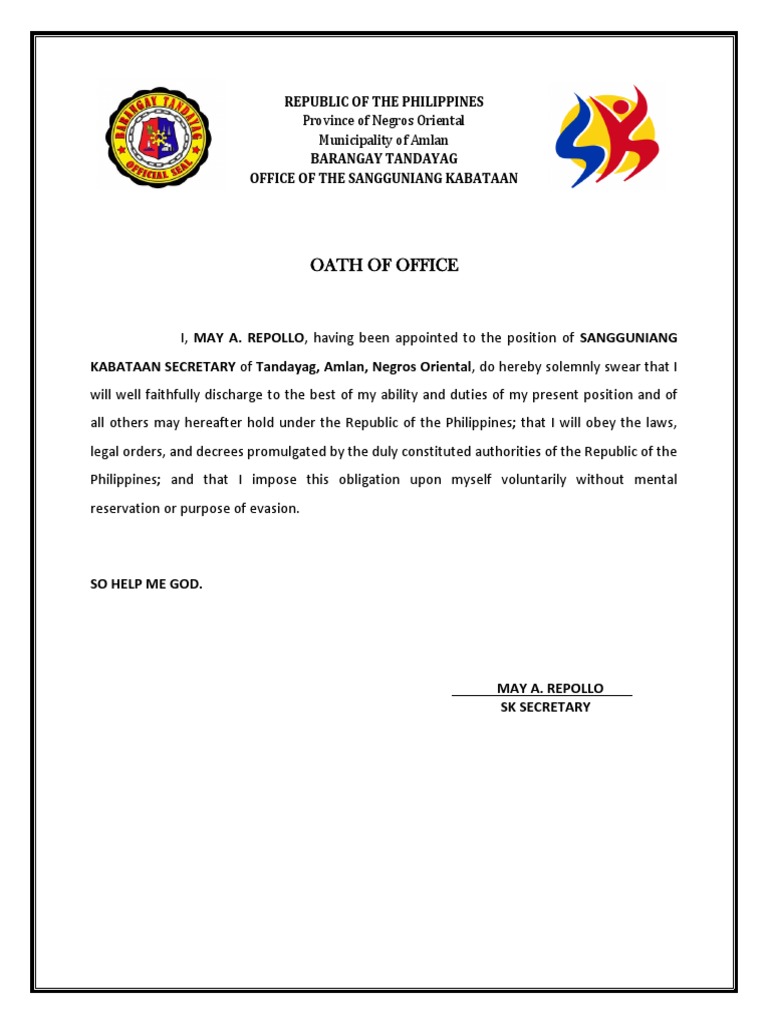 Oath of Office | PDF