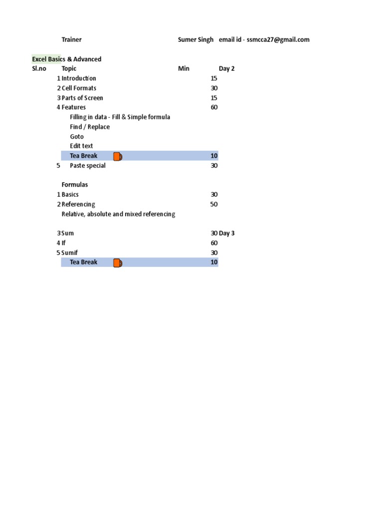 Excel Basics | PDF | Microsoft Excel | Spreadsheet