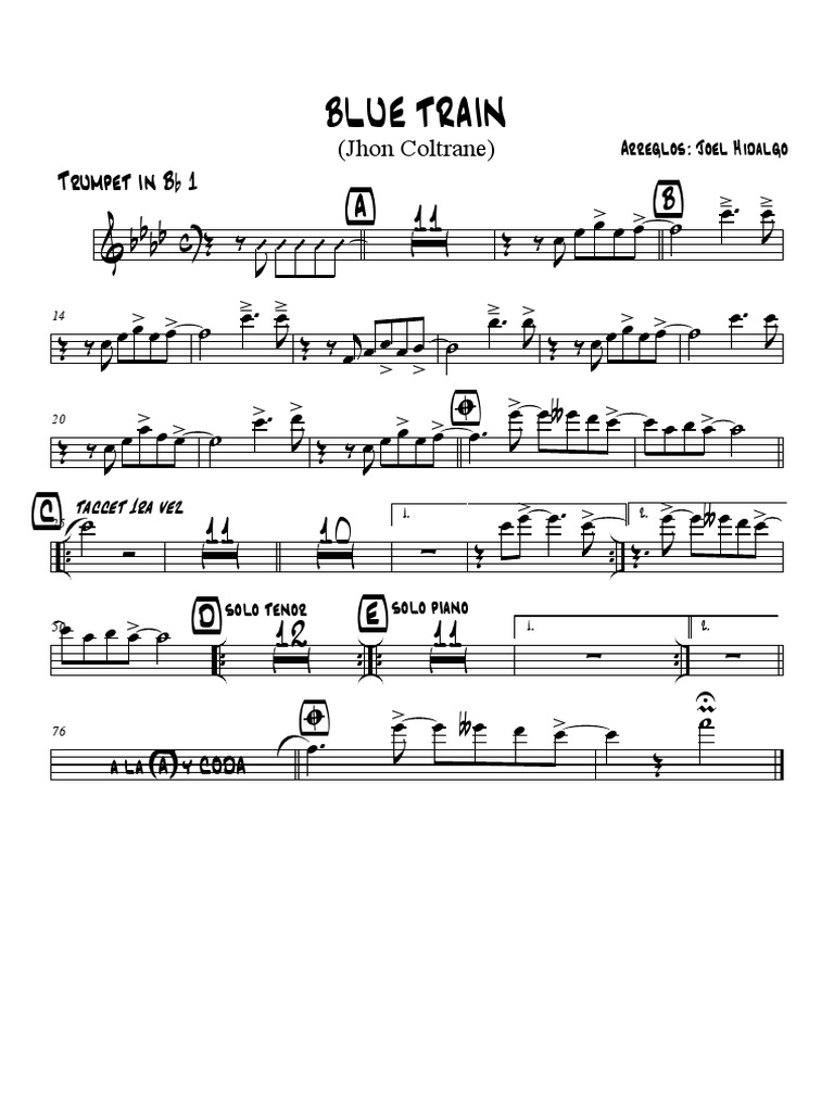 BLUE TRAIN - Trumpet in BB 1 PDF | PDF